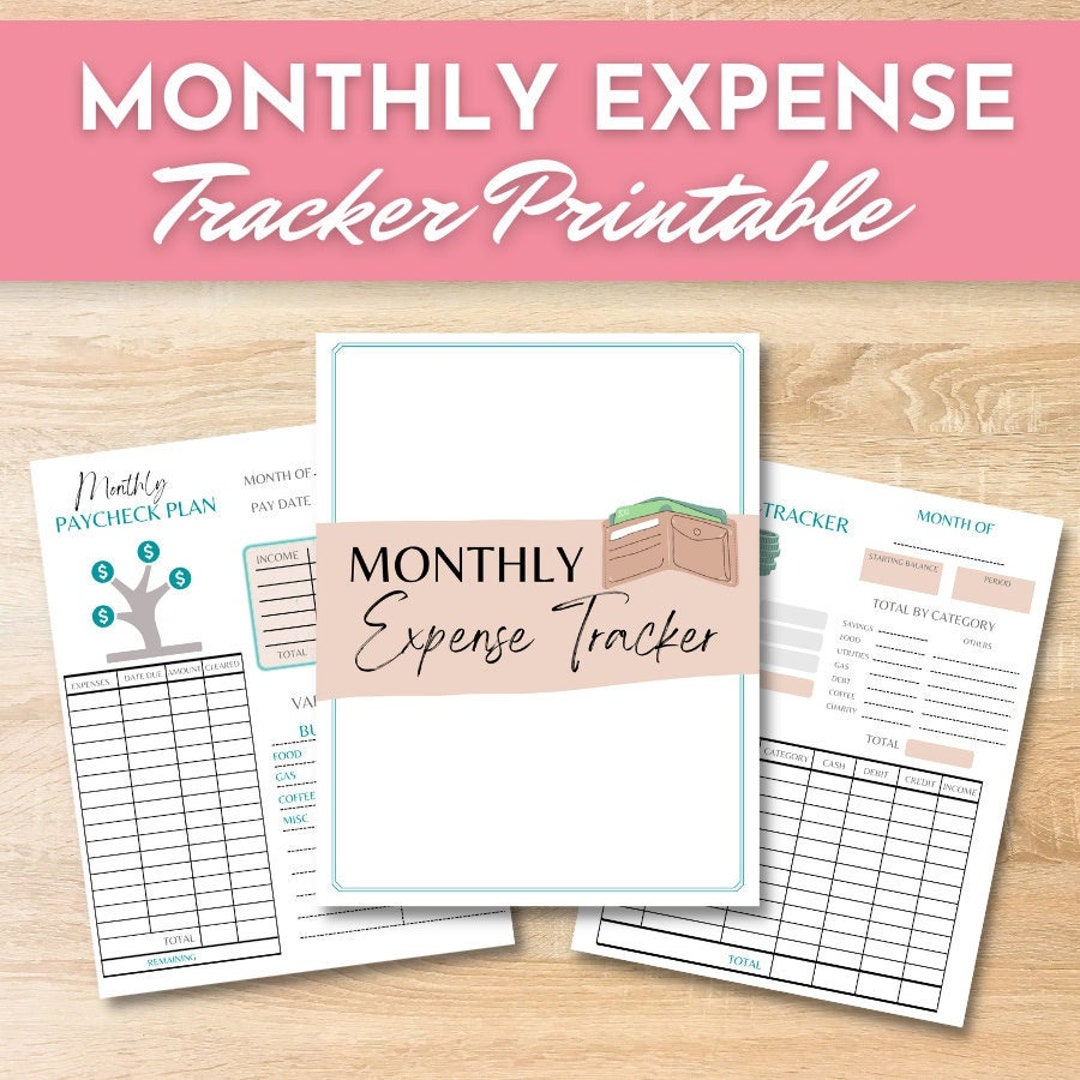 Fillable Monthly Expense Tracker Printable | Expense Tracker iPad ...