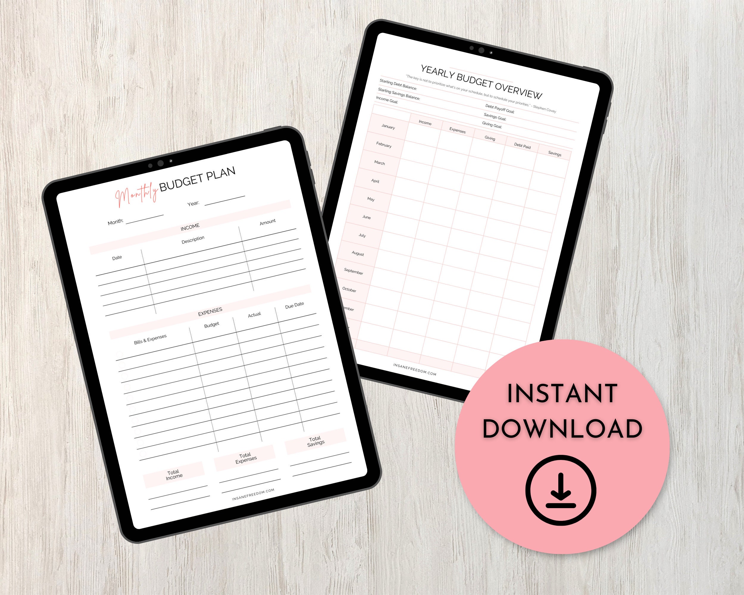 Mini Budget Planner Printable | Paycheck Budget PDF | Yearly Budget ...