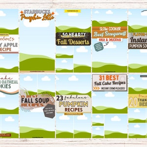 10 Fall Food Pinterest Templates Canva Pinterest Pins, Food Blogger ...