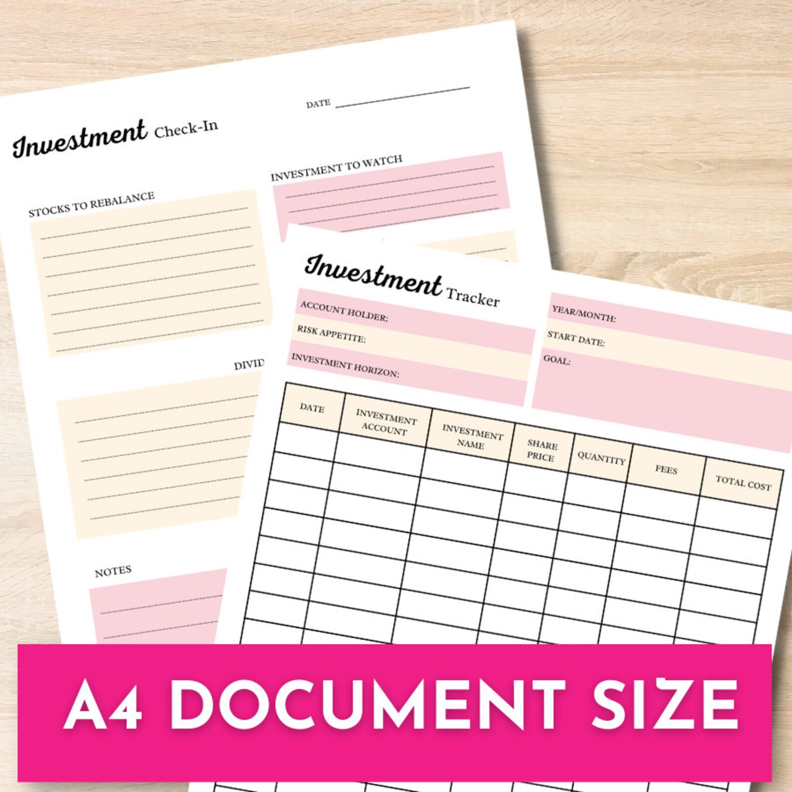Fillable Investment Planner Printable | Investment Tracker Printable ...