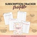 Subscription Tracker Printable | Fillable Subscription Tracker ...