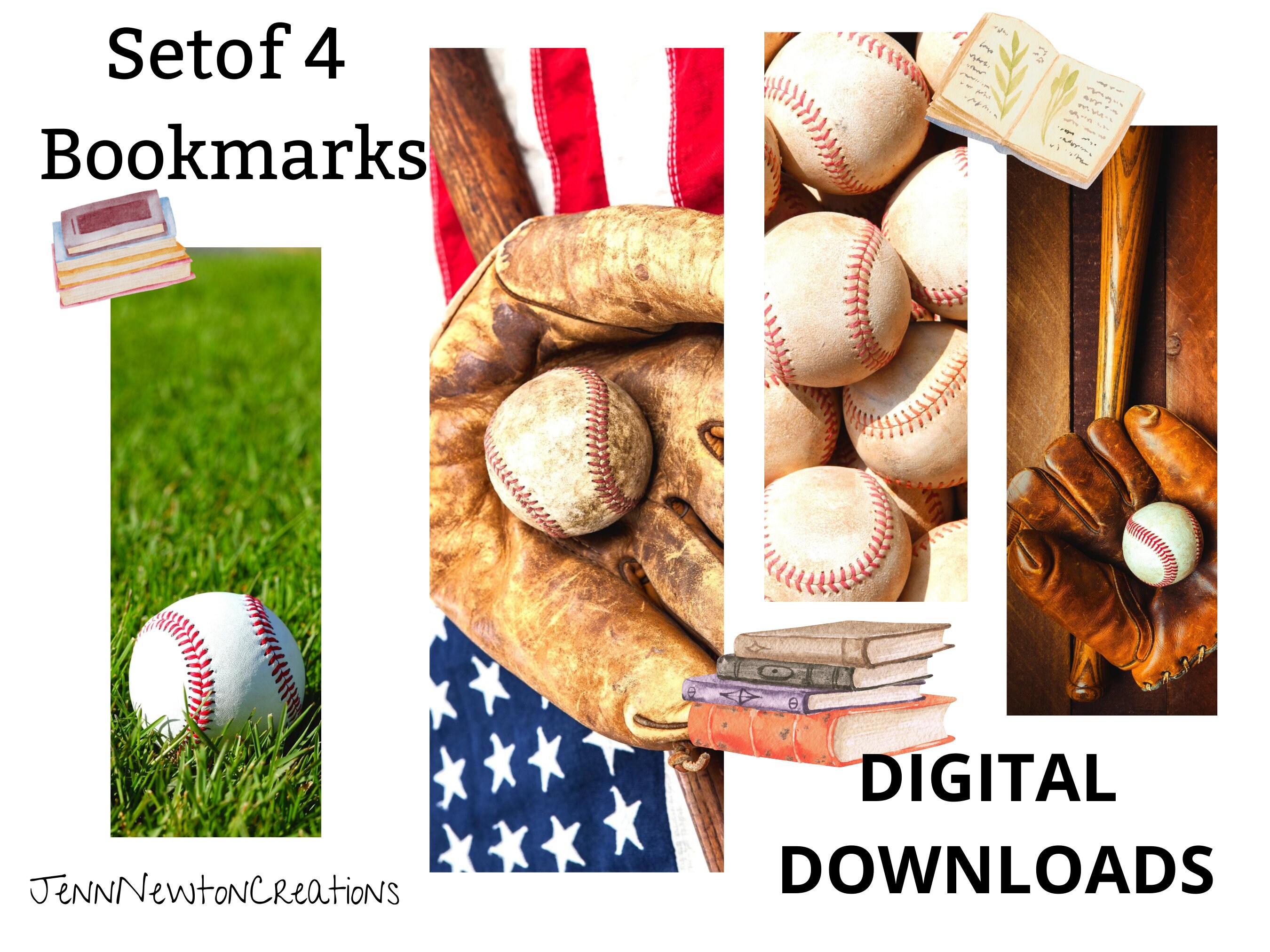 Baseball Printable Bookmarks for Teenage Boys or Girls. DIGITAL ...