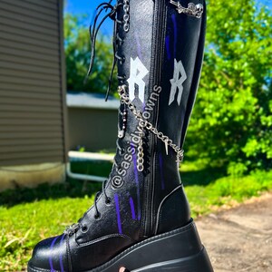 Rhea Ripley, WWE, Custom Faux Leather Boots - Etsy