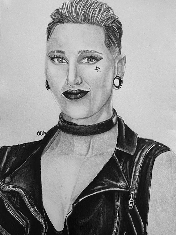 Rhea Ripley WWE Dibujo original personalizado - Etsy España