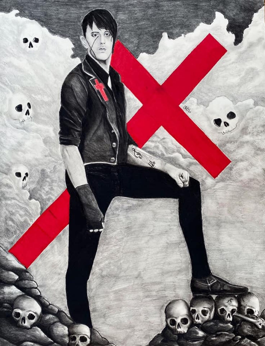 Lonny Eagleton, Black Veil Brides Custom Drawing - Etsy