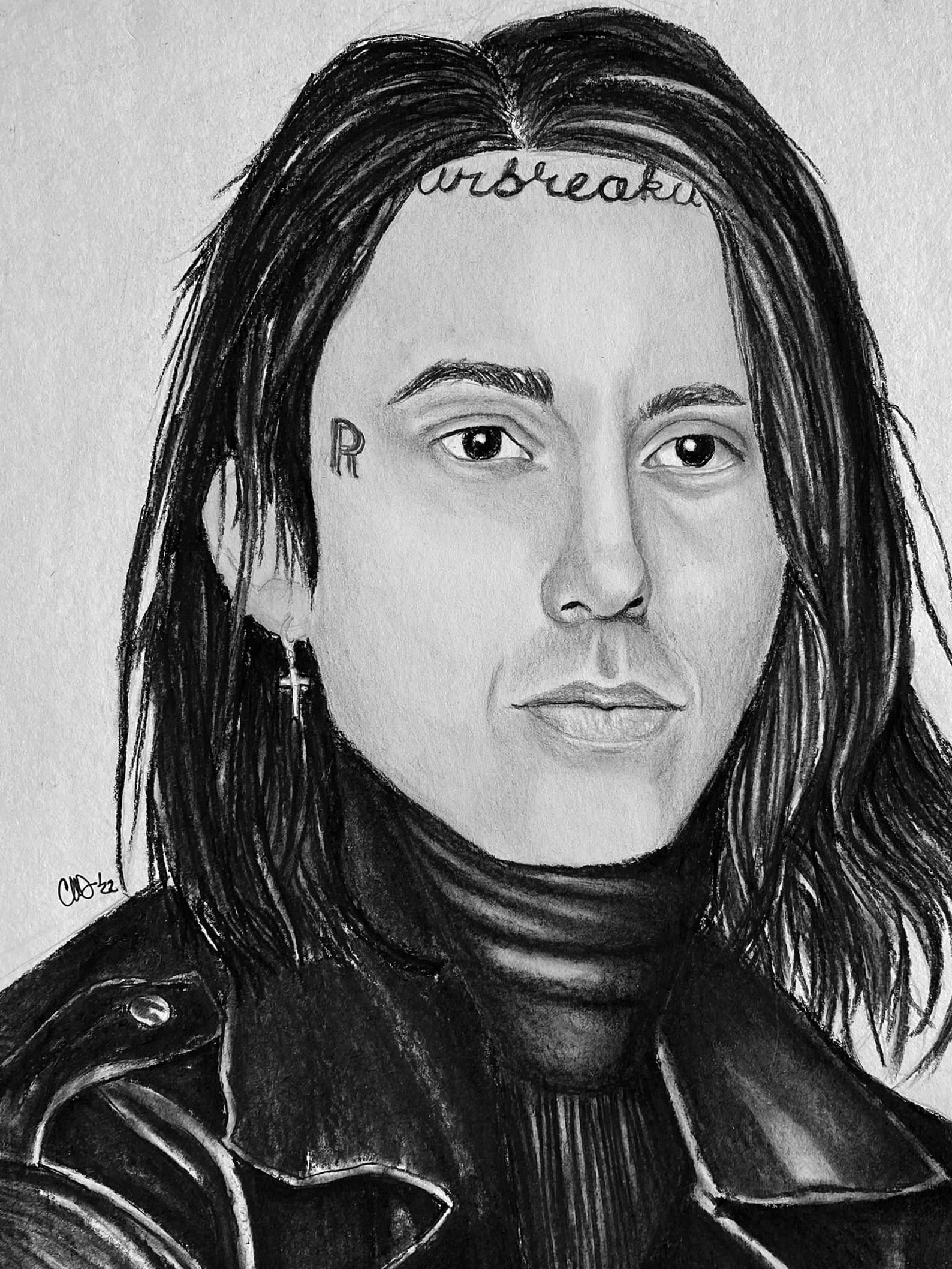 Ronnie Radke, Falling in Reverse 2022 Drawing - Etsy