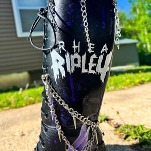 Rhea Ripley, WWE, Custom Faux Leather Boots - Etsy