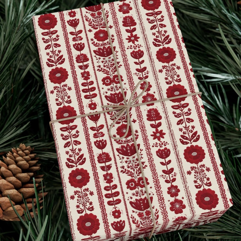 Nordic Folk Wrapping Paper - Etsy