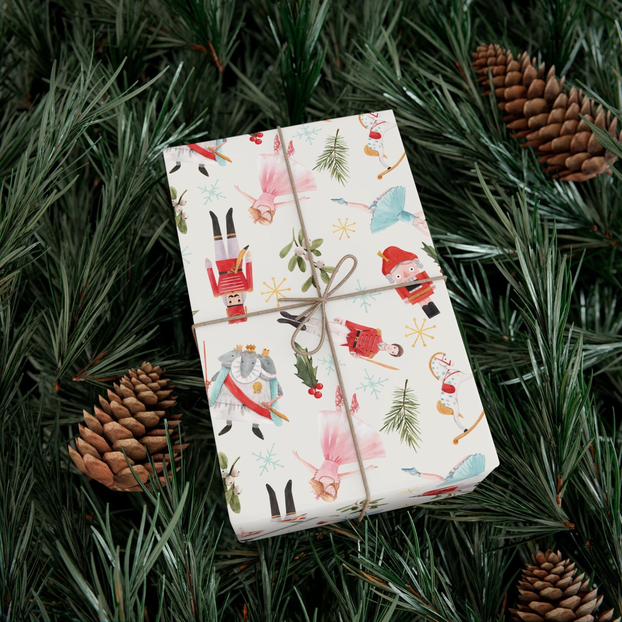 Whimsical Nutcracker Christmas Wrapping Paper – Ballet Toy Soldiers and ...