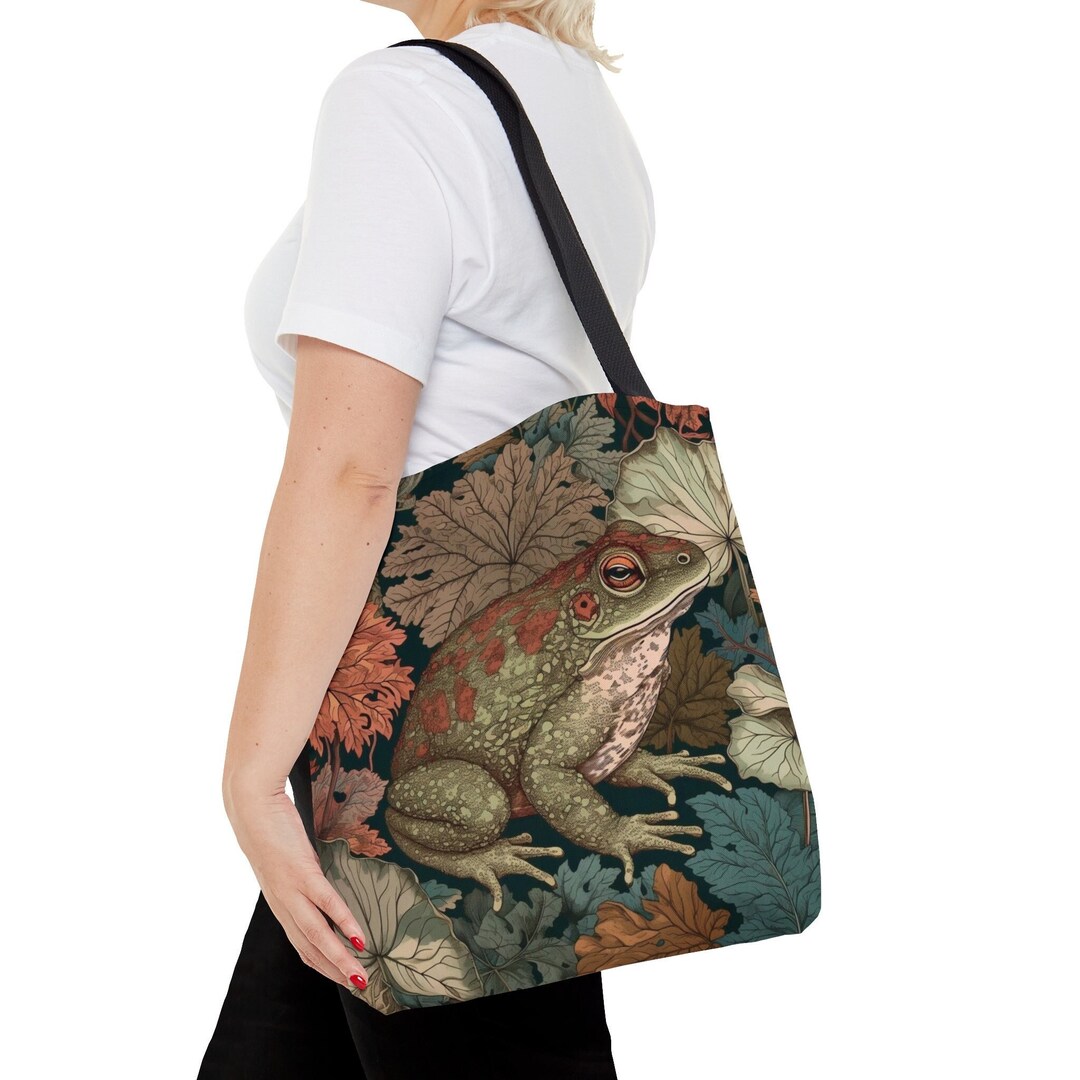 Toad Bag - William Morris Inspired Tote Bag, Aesthetic Tote Bag, Trendy ...