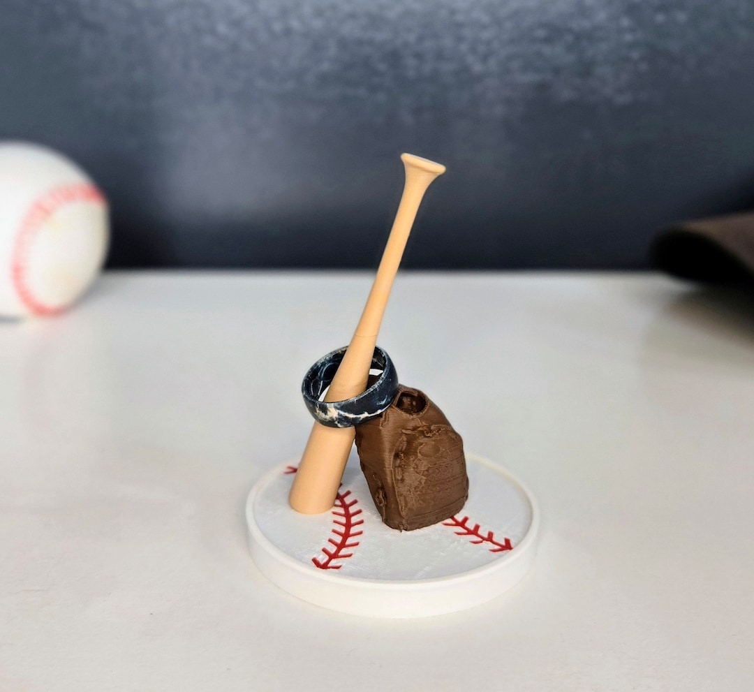 3D Printed Baseball Ring Holder, Glove and Bat - Etsy