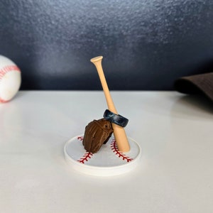3D Printed Baseball Ring Holder, Glove and Bat - Etsy