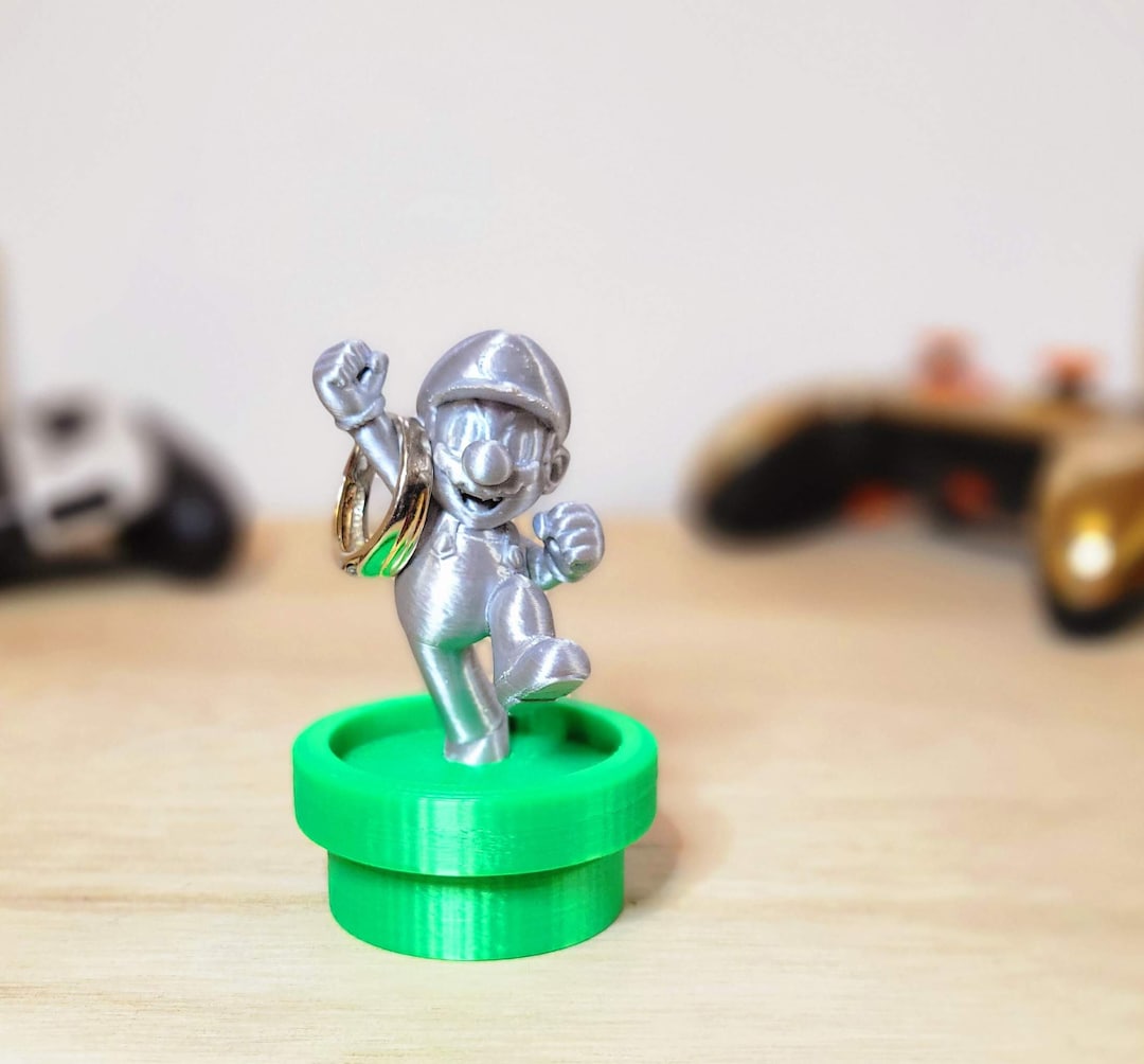 Metal Mario Fan Art Ring Holder 3D Printed Gamer Gift - Etsy