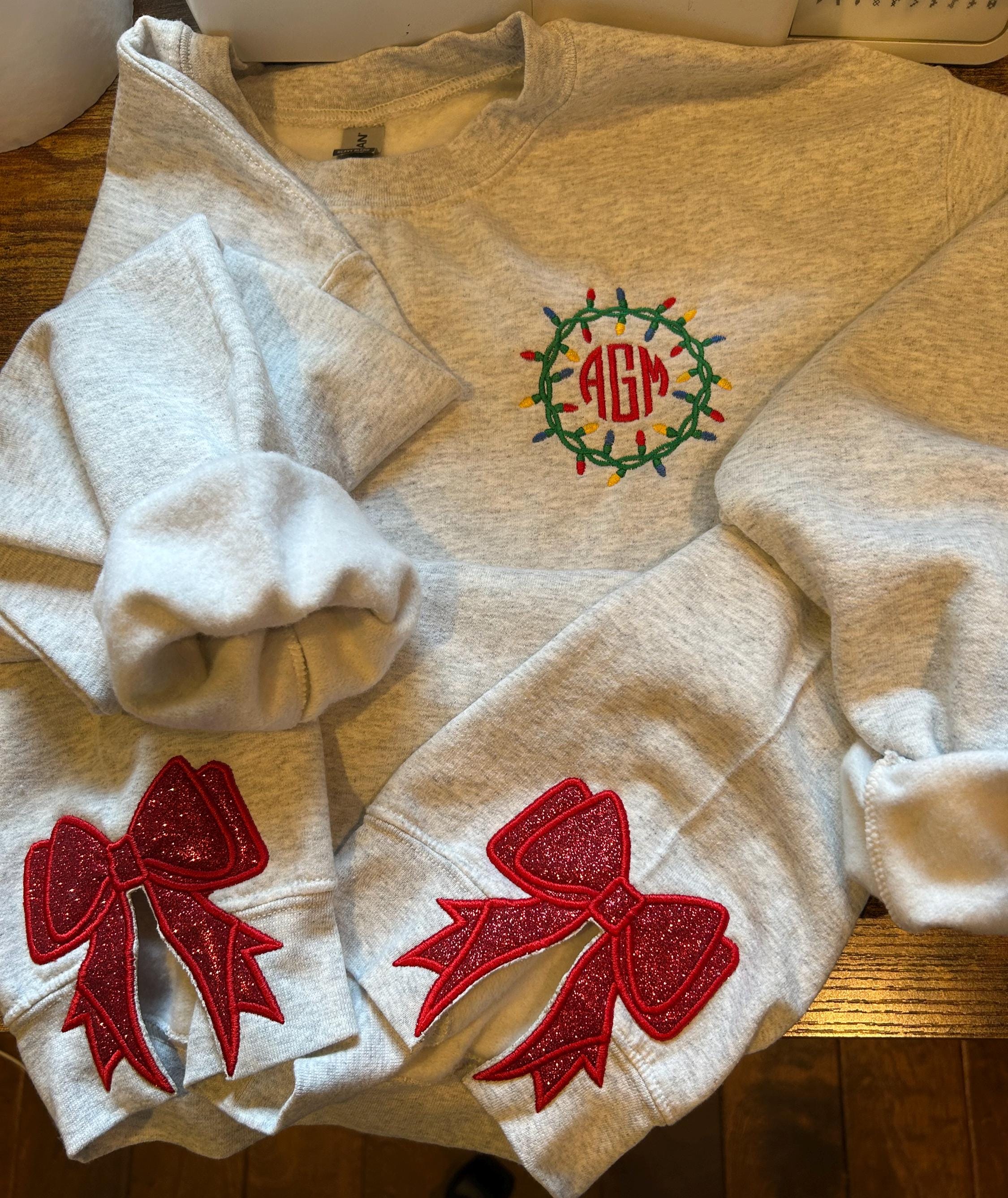 Christmas Monogrammed Sweater, Holiday Sweater, Personalized Sweater ...