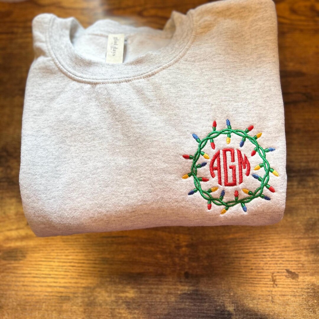 Christmas Monogrammed Sweater, Holiday Sweater, Personalized Sweater ...