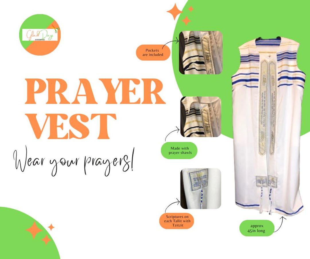 Custom Prayer Vest, Custom Prayer Shawl, Prayer Shawl, Religious ...