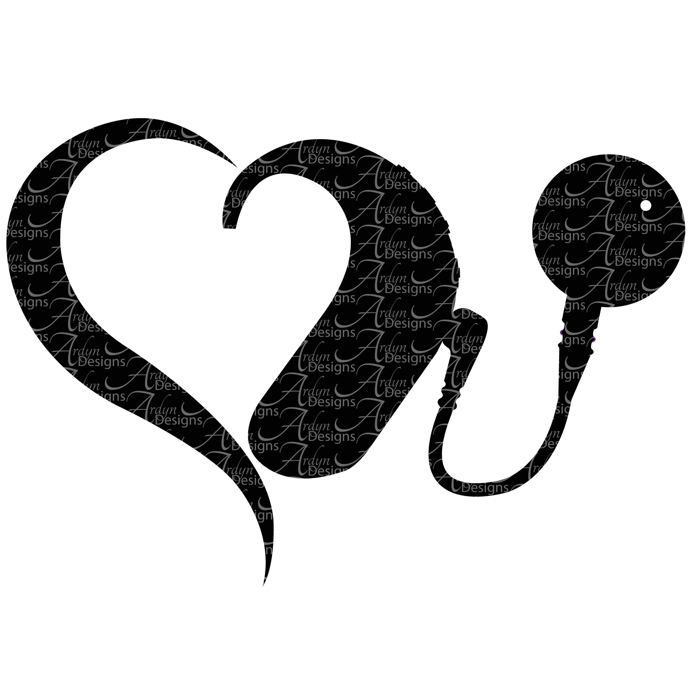 Heart Cochlear Implant Svg Eps Dxf Png Jpg | Etsy