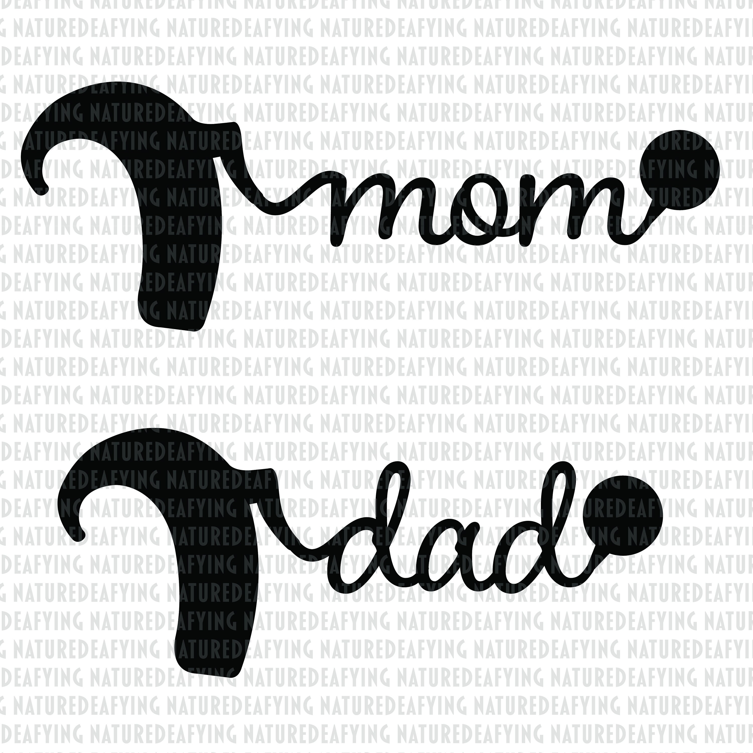 Mom and Dad Cochlear Implant Svg, Eps, Dxf, Png, Jpg - Etsy