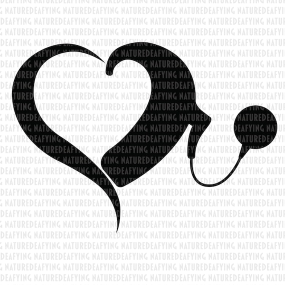 Heart Cochlear Implant Svg Eps Dxf Png Jpg - Etsy India