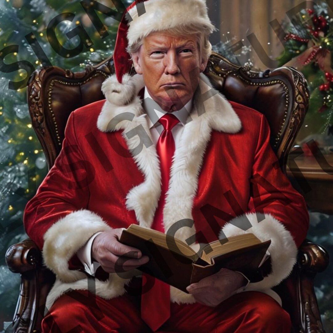 Trump Santa Christmas PNG, MAGA Holiday Sublimation Design (digital ...