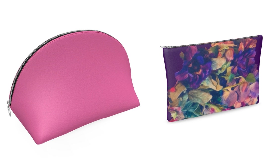 Pink Floral Travel Bag Set - Etsy