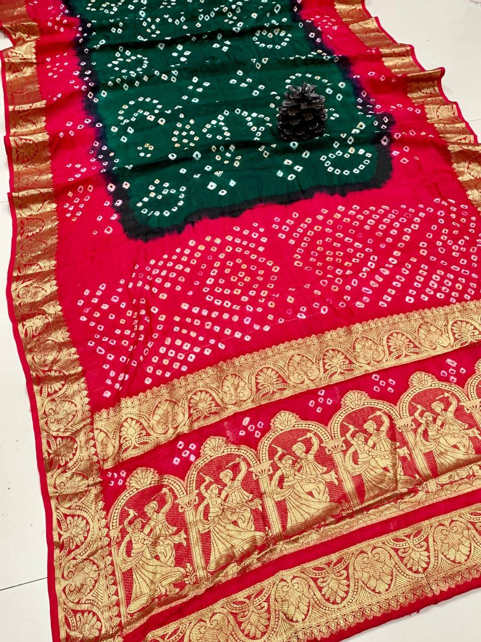 Bandhani Sarees,handcrafted Traditional Bandhani Saree,bandhej / Chunri ...