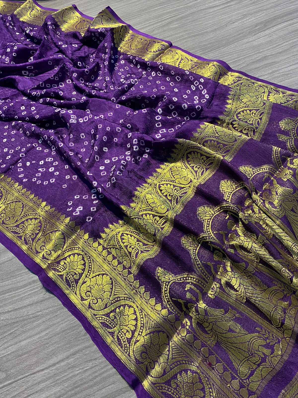Handcrafted Traditional Bandhani Saree,buy Bandhani Sarees Online at ...