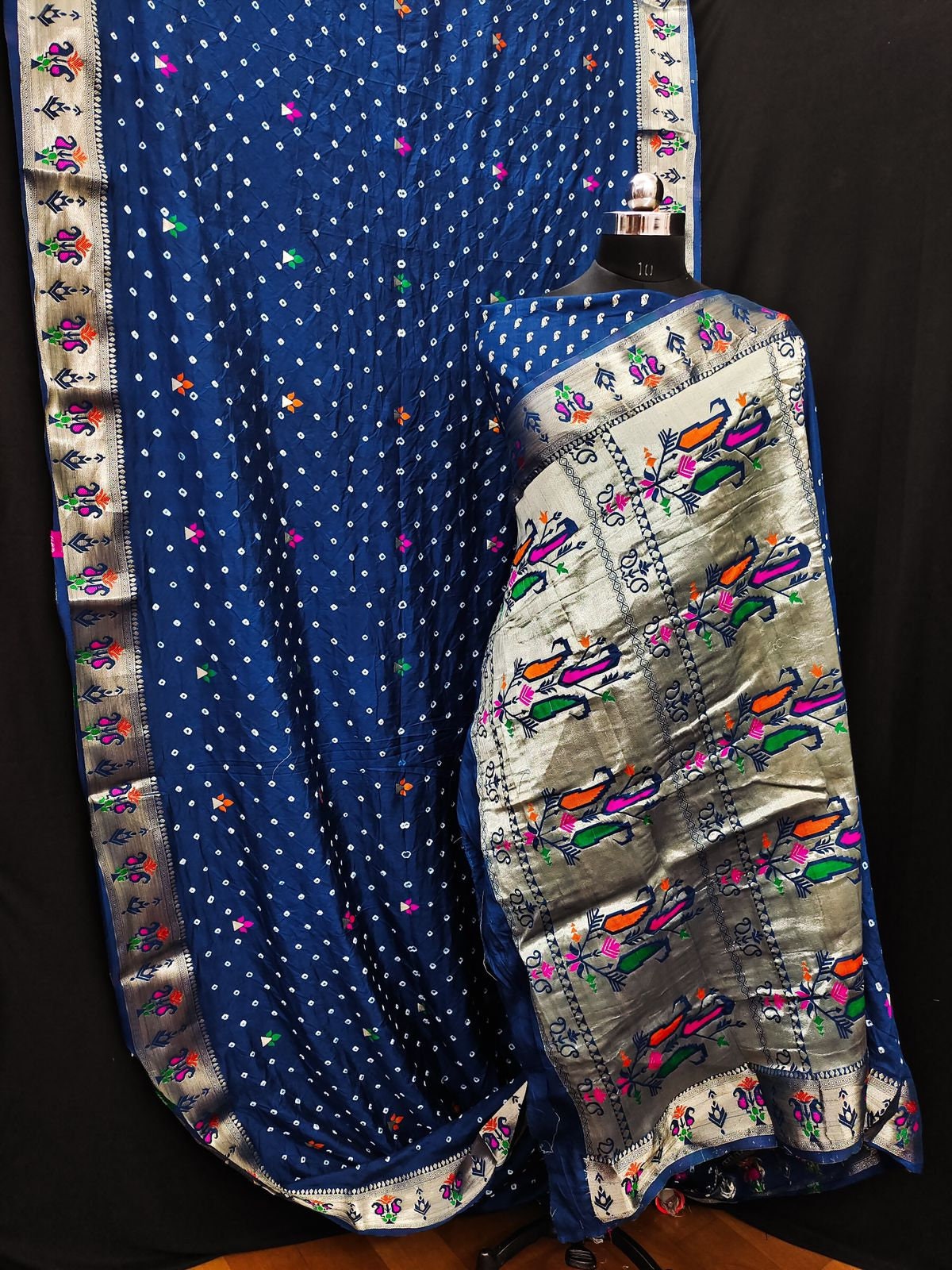 Paithani With Bandhej Collection ,handcrafted Traditional Bandhani ...