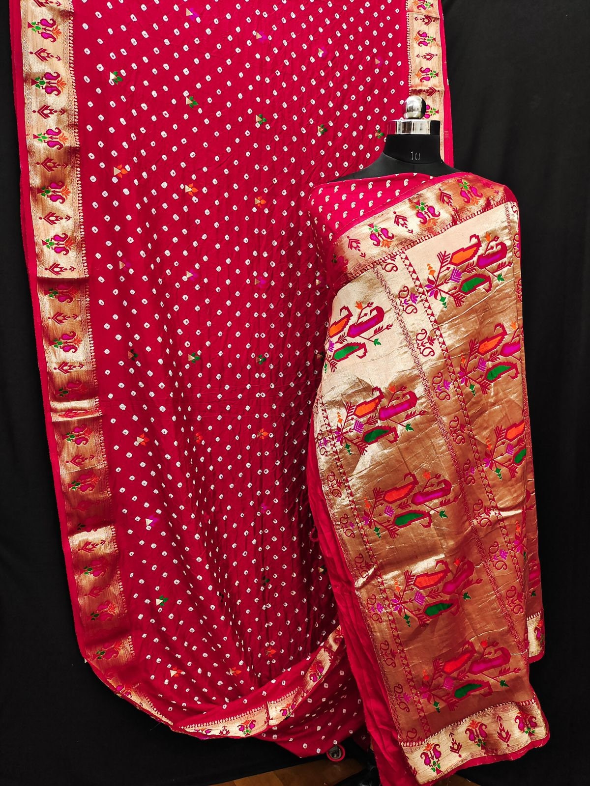 Paithani With Bandhej Collection ,handcrafted Traditional Bandhani ...