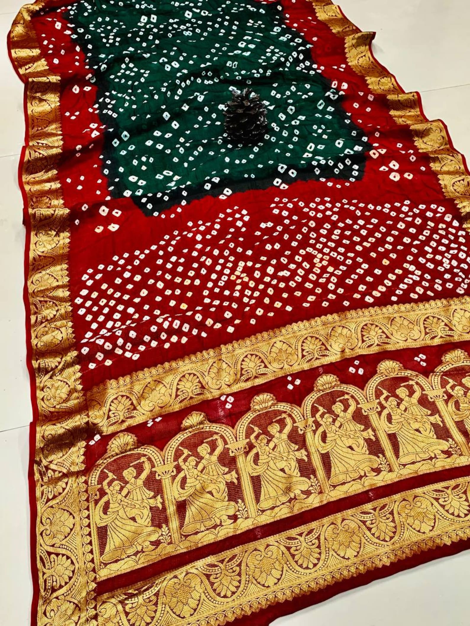 Bandhani Sareeshandcrafted Traditional Bandhani Sareebandhej - Etsy