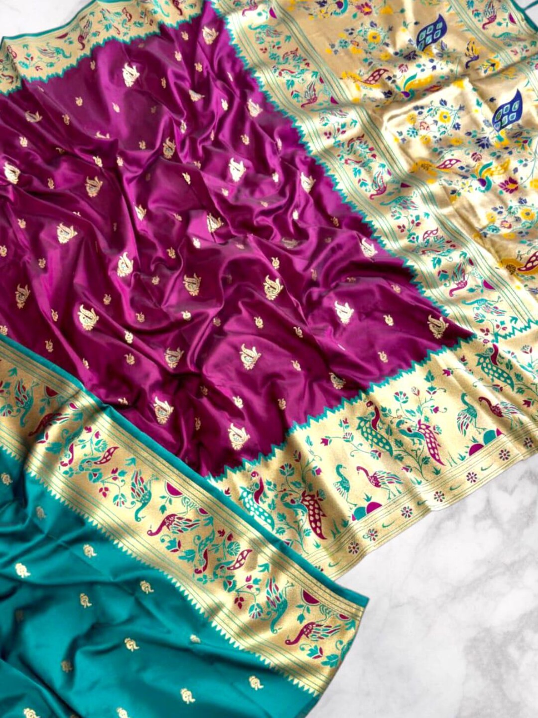 Traditional Marathi Paithani Silk Sarees,heritage of Banaras Saree ...
