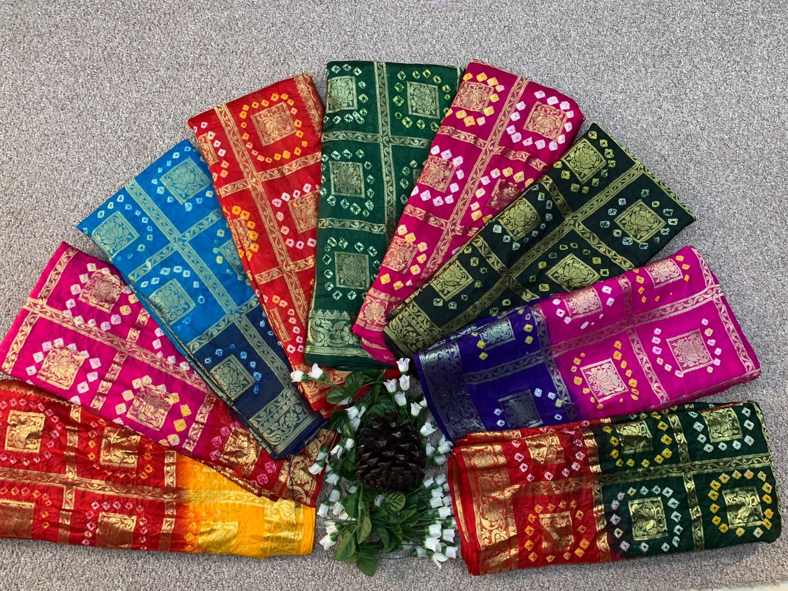 Handmade Handicraft Pure Bandhej Silk Saree,handcrafted Traditional ...