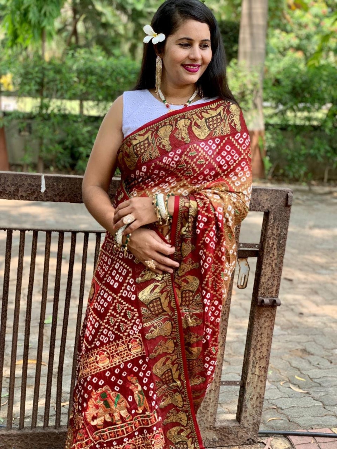 Formally Yours Sweet Elegance Bridal Visit Our Shop,gujarati Bandhani Sarees,bandhani Saree for ...