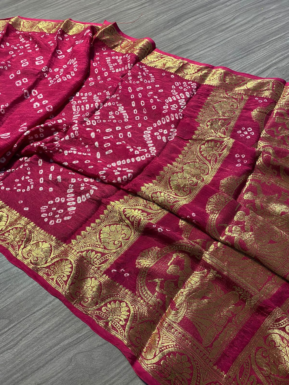Handcrafted Traditional Bandhani Saree,buy Bandhani Sarees Online at ...