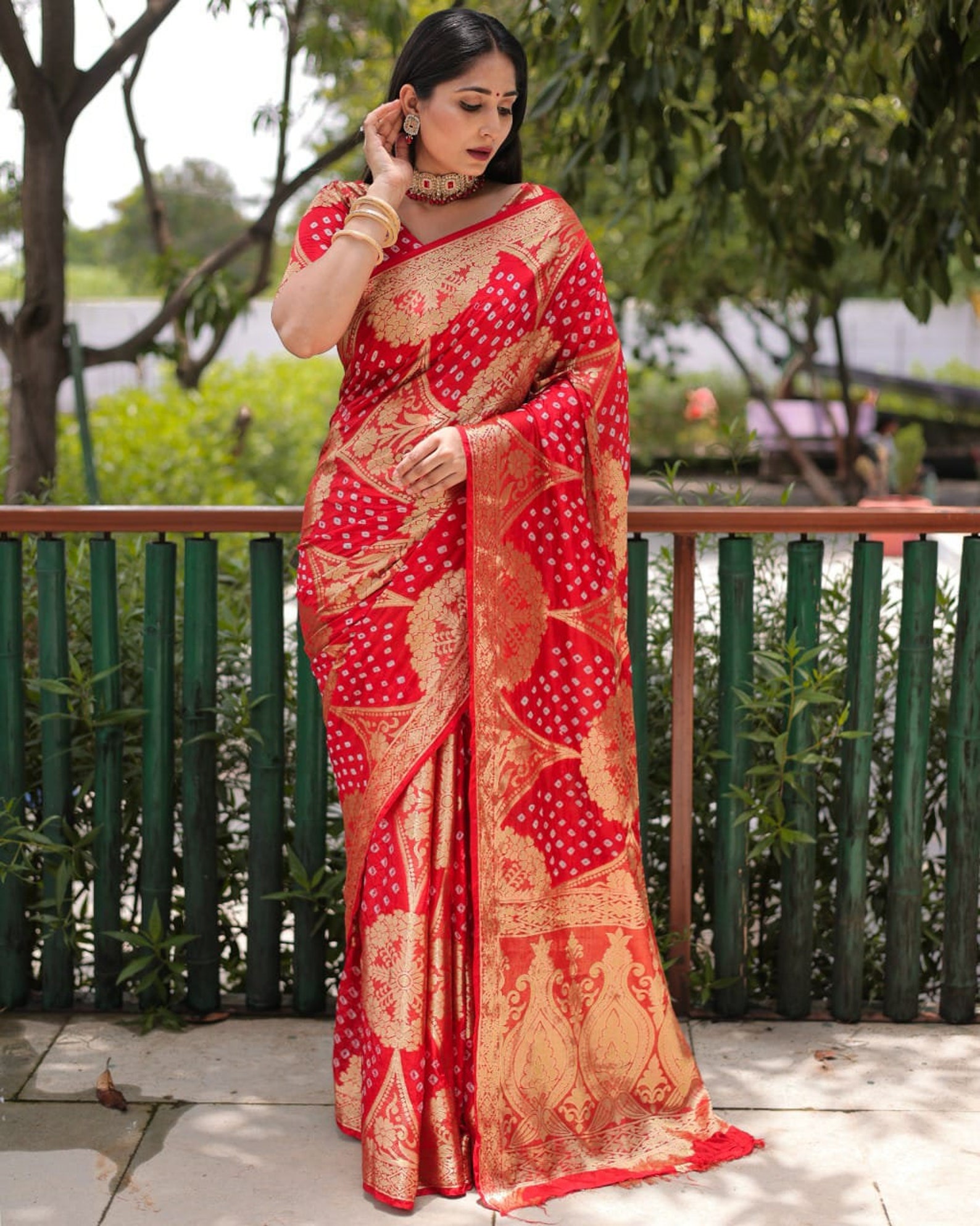 Traditional Gharchola Bandhani Saree/bandhani Saree/pure Gajji Silk ...