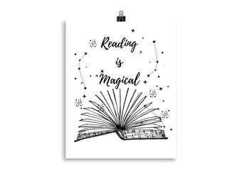 Reading is Magical Poster - Etsy
