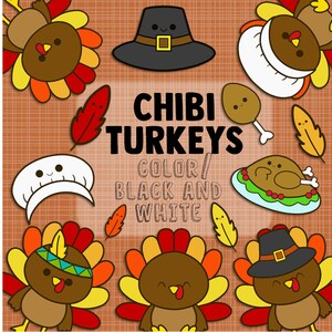 Chibi Turkey Clipart PNG 300 Dpi - Etsy