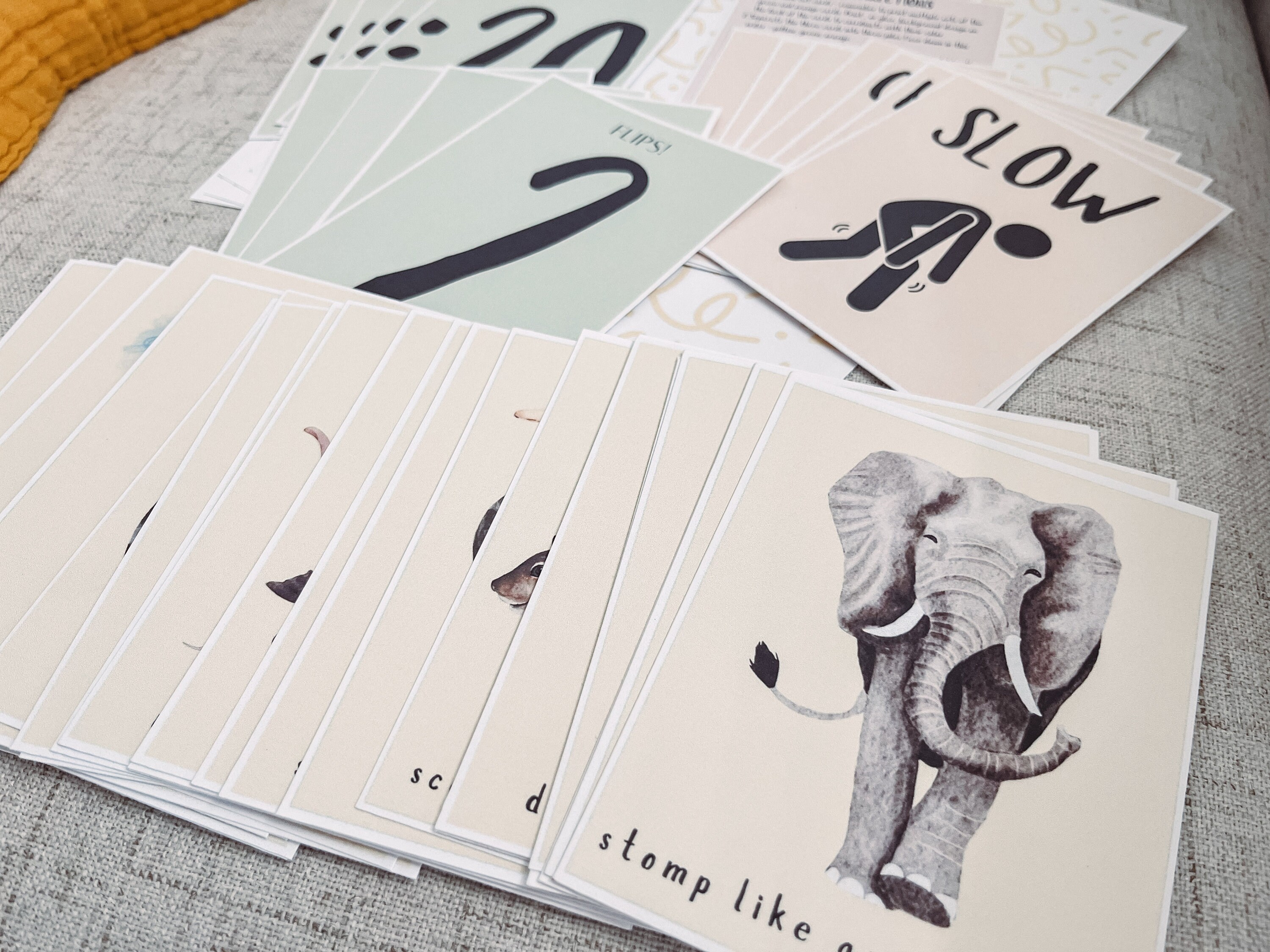 Movement Card Game - Kids Action Animal Card Activity - Preschool ...