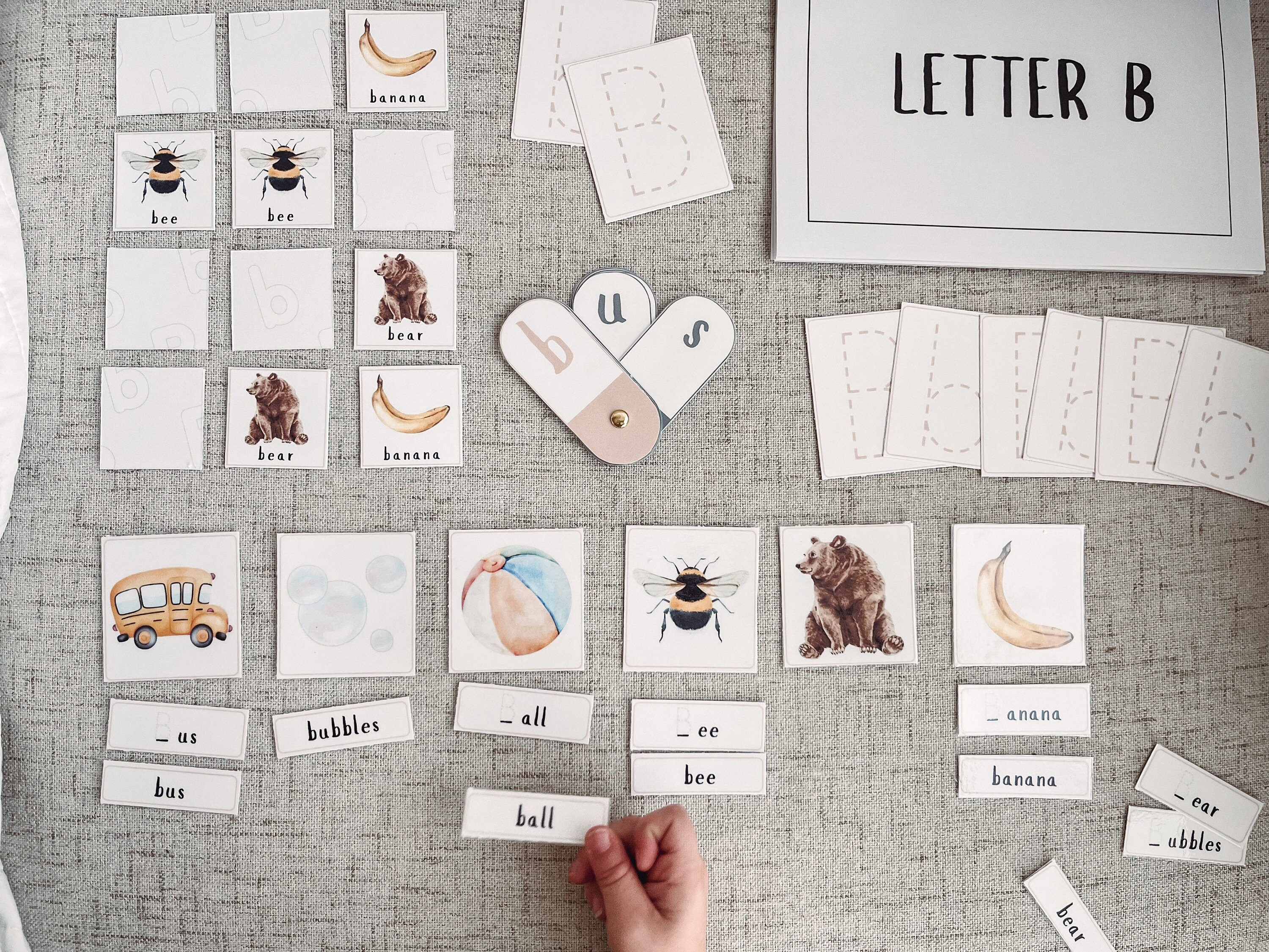 Letter B Unit Study - Letter Reorganization, Writing and Counting ...