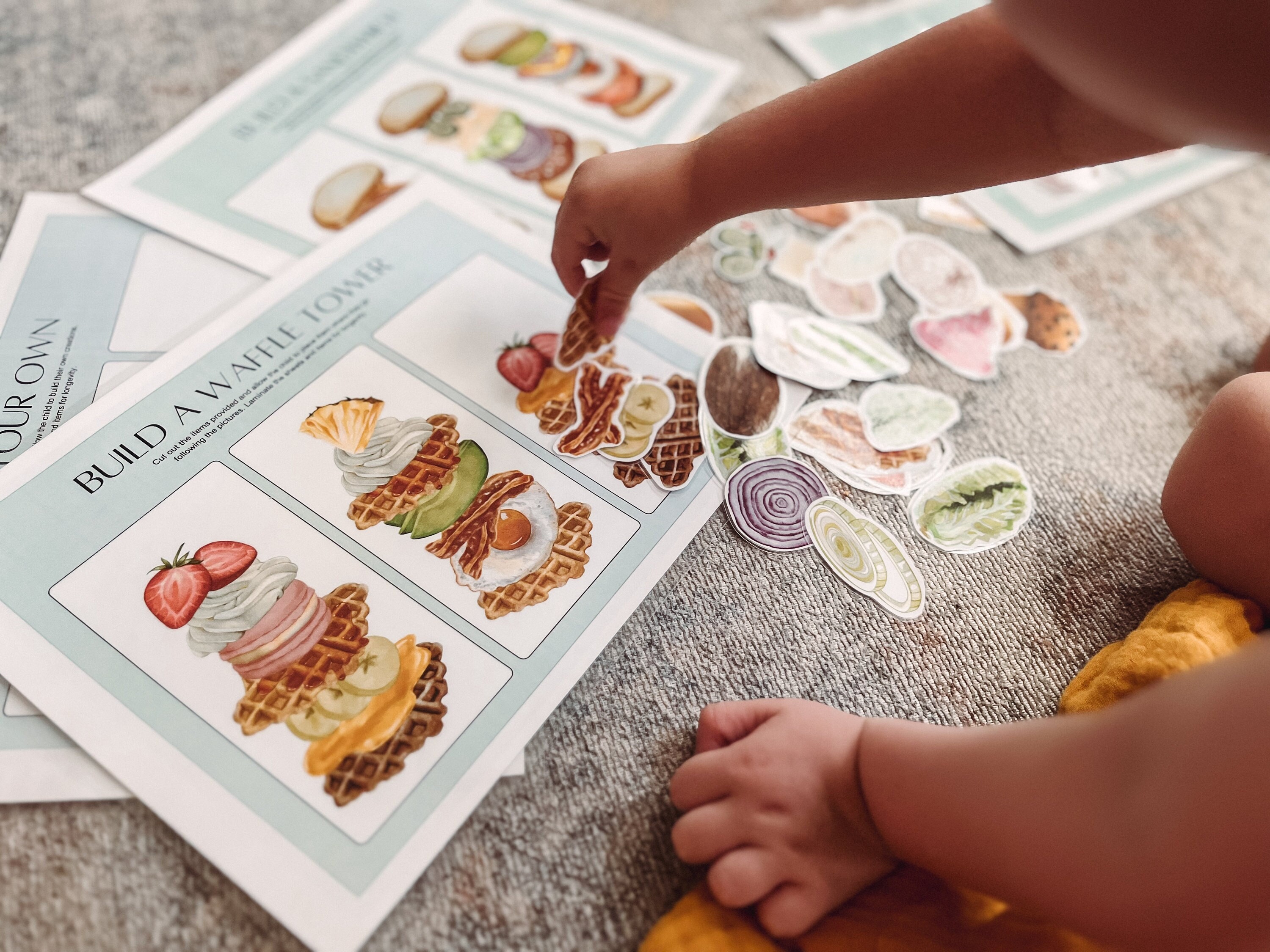 Build a Meal Activity Busy Binder Insert Toddler Learning Game ...