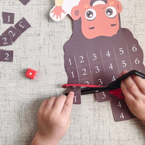 Scissor Counting Dice Game - Fine Motor Skills - Scissor Practice ...