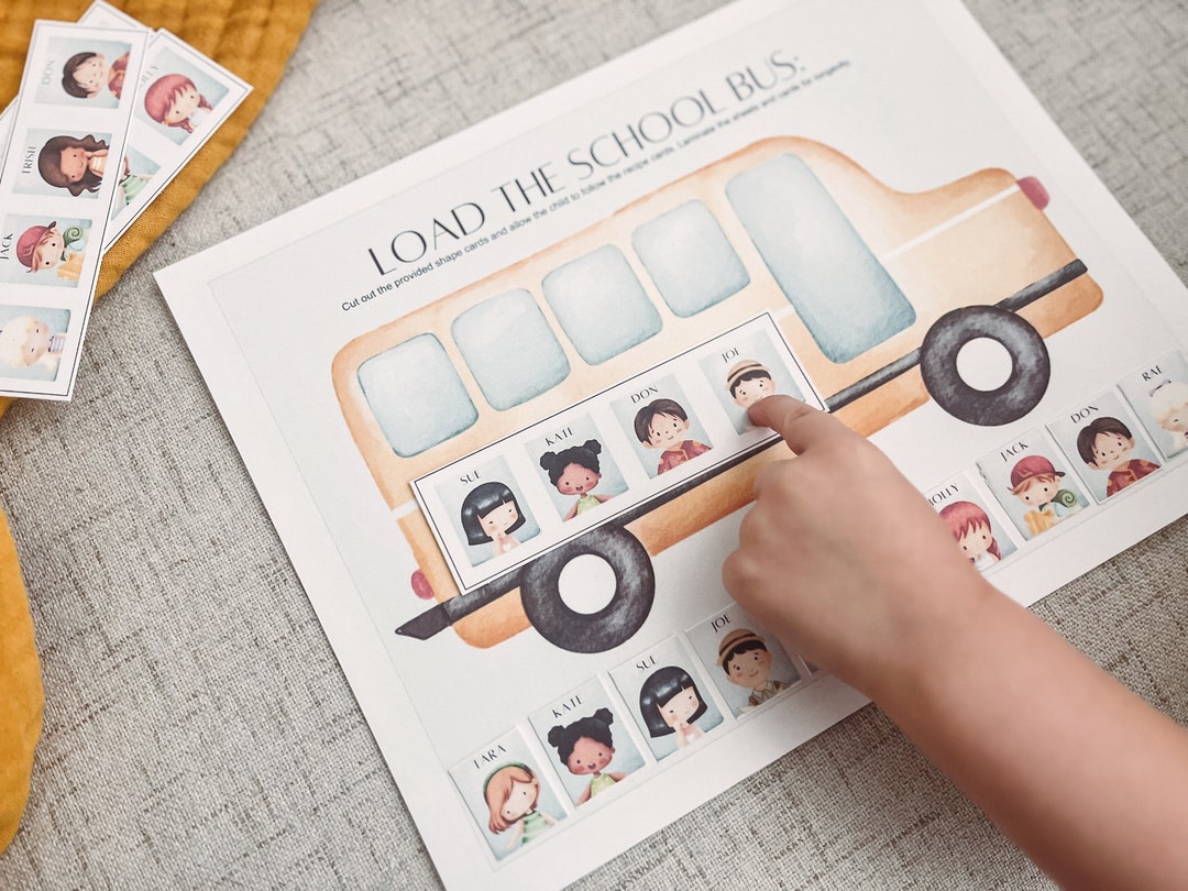 Load the Bus Activity - Preschool Pattern Practice - Wheels on the Bus ...