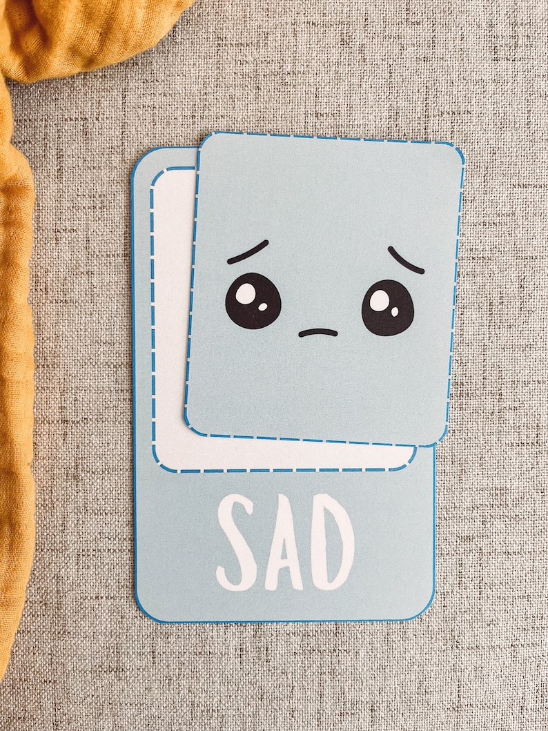 Emotion Flashcards - Interactive Play and Learn - Toddler and Preschool ...