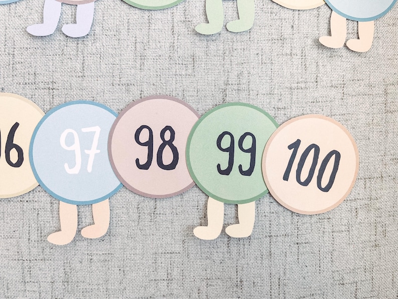 Caterpillar Counting Printable: Numbers 1-100, Preschool Learning ...