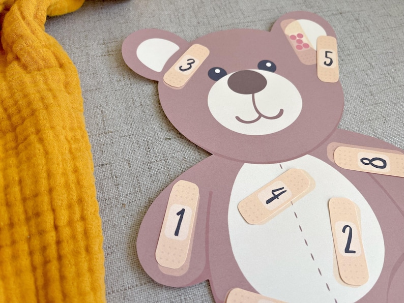 Boo Boo Bear Math Game: Preschool Number Recognition Activity ...