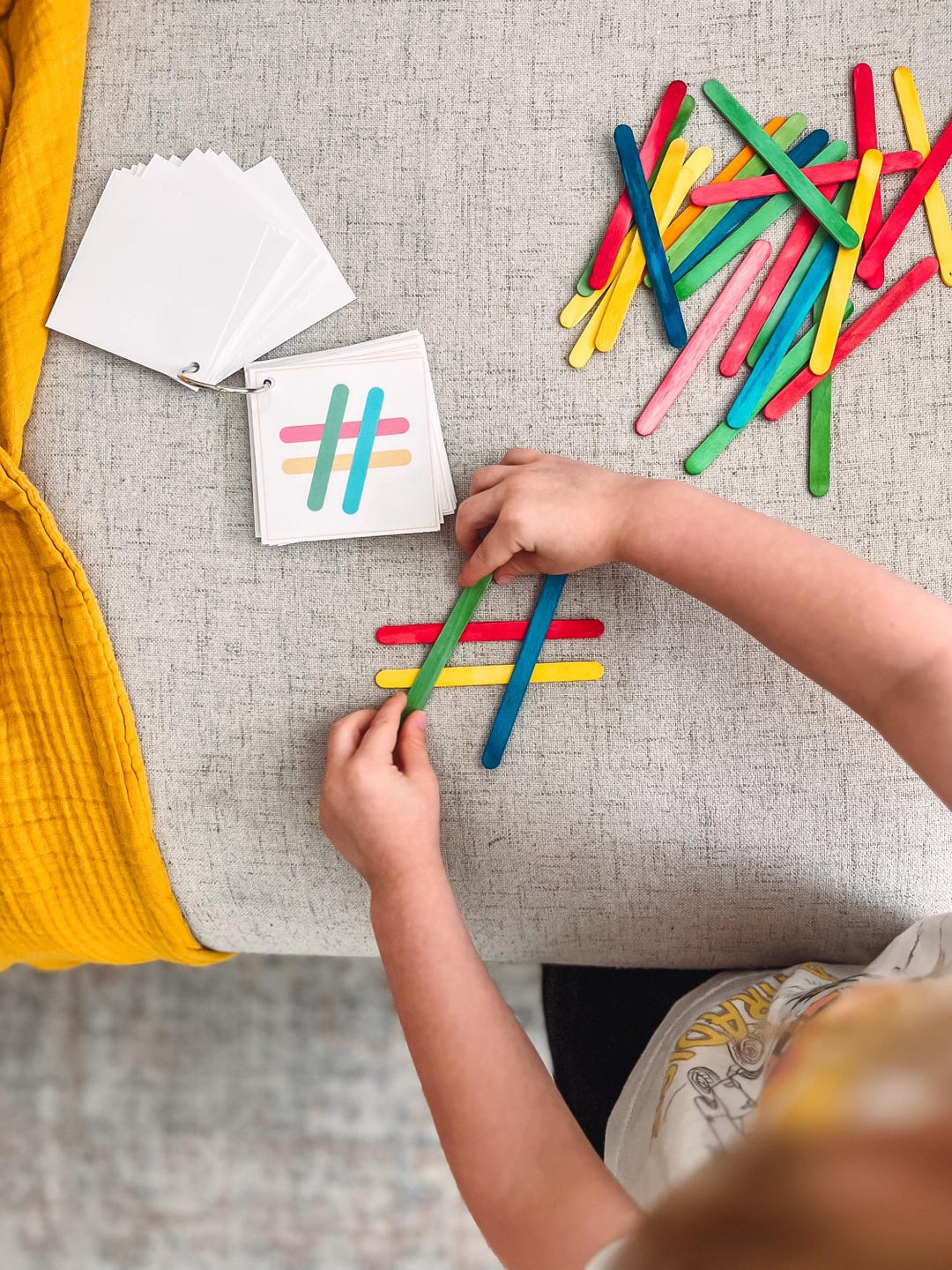 Popsicle Stick Shape Builder: Toddler Logic Game (printable) - Etsy