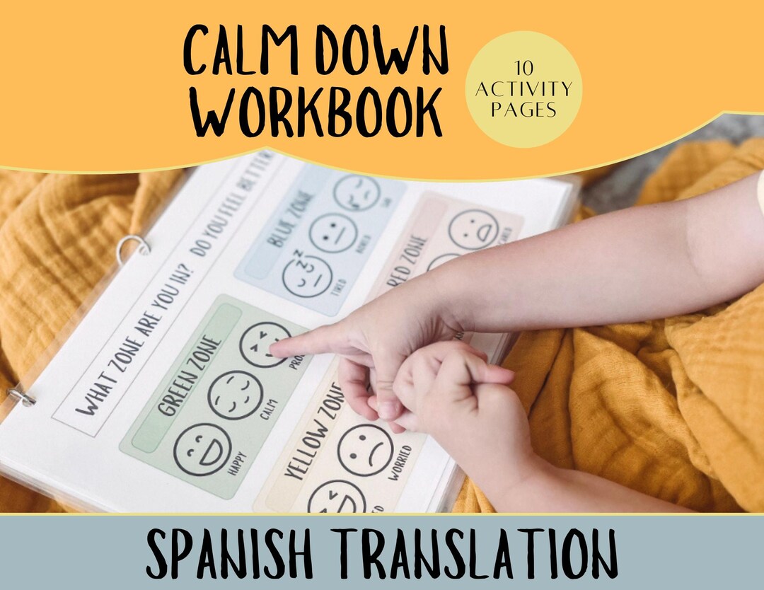 Spanish Calm Down Workbook: Toddler Emotion Regulation (printable) - Etsy