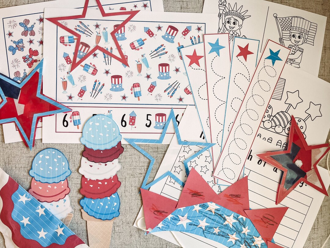 Fourth of July Activity Bundle: Kids Crafts & Games (printable) - Etsy