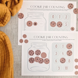Cookie Jar Counting - Addition and Subtraction - Busy Binder Insert ...