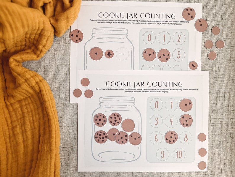 Cookie Jar Counting - Addition and Subtraction - Busy Binder Insert ...